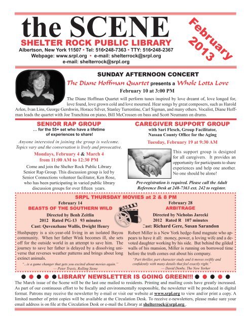 February 2013 - Shelter Rock Public Library