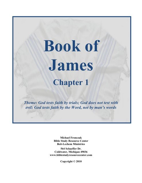 Book of James - Bible Study Resource Center