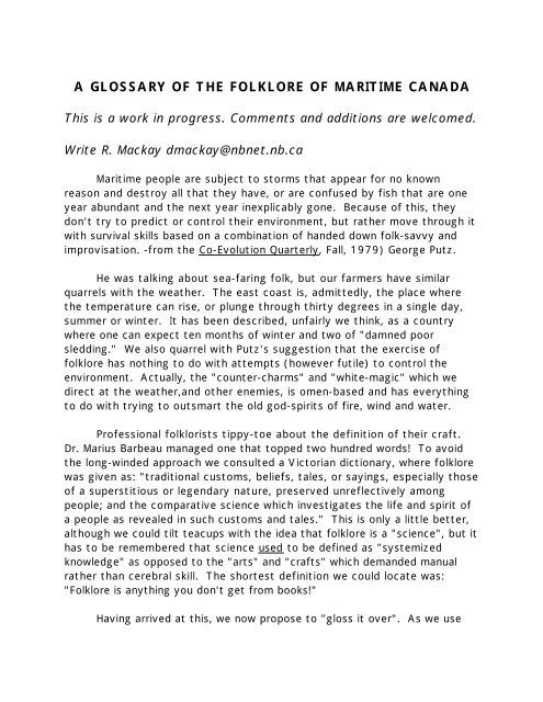 Folklore Part 1 - Rodney Mackay