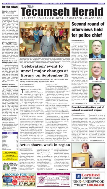 Second round of interviews held for police chief - Tecumseh Herald