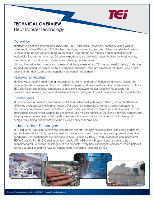 TECHNICAL OVERVIEW Heat Transfer Technology