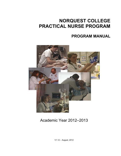 Practical Nurse Program Manual - NorQuest College