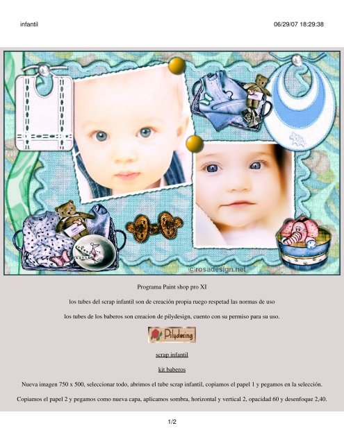 Programa Paint shop pro XI los tubes del scrap ... - Rosa Design