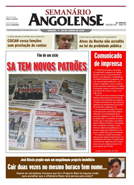 Semanário Angolense 370 edição (sem password)