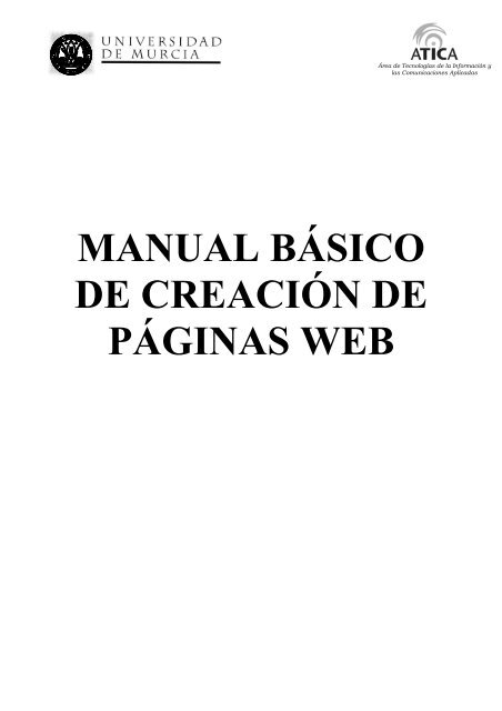 manual básico de creación de páginas web - Universidad de Murcia