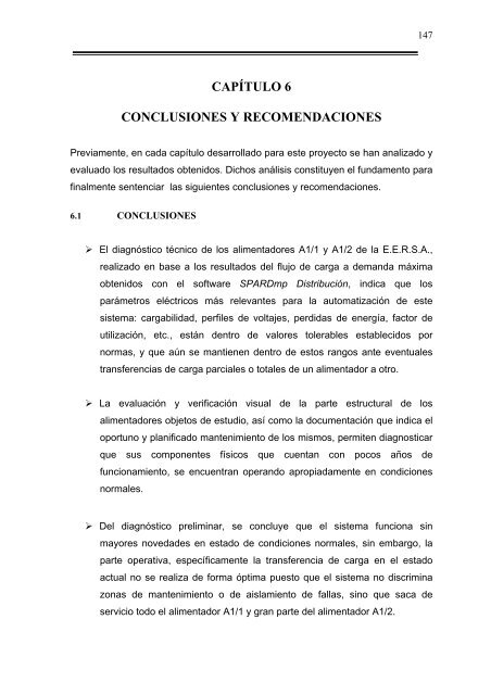 CAPÍTULO 6 CONCLUSIONES Y RECOMENDACIONES