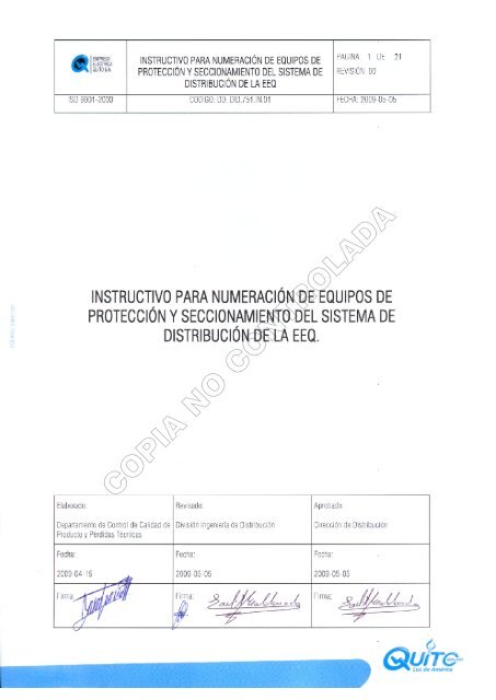 COPIA NO CONTROLADA - Empresa Eléctrica Quito