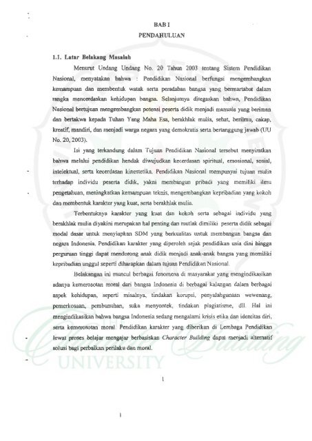 1.1. Latar Belakang Masalah BABI ... - Digilib UNIMED