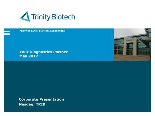 Point of care | clinical laboratory - Trinity Biotech PLC