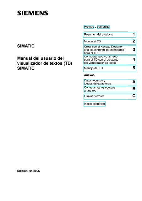 1 2 3 4 5 A B C Manual del usuario del visualizador de ... - Setecindca