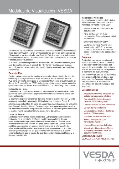 Módulos de Control - vesda - Xtralis