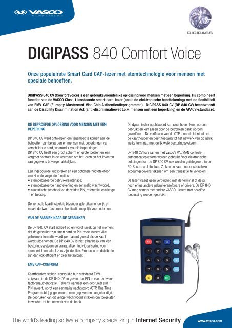 DIGIPASS 840 Comfort Voice - Vasco