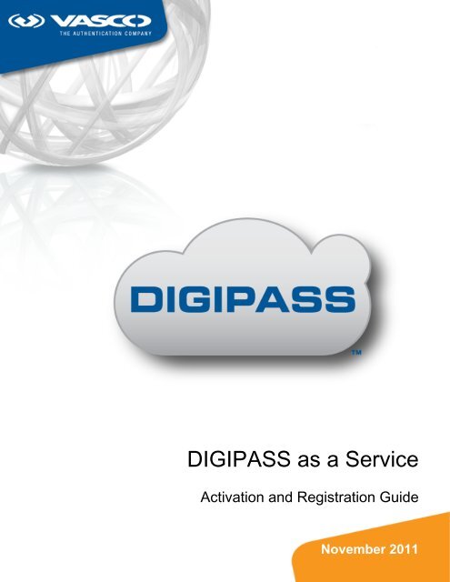 How to register your DIGIPASS as a Service PACK - Vasco