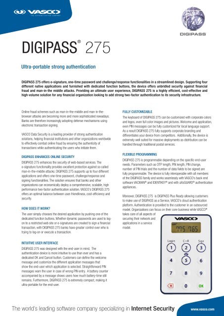 DIGIPASS® 275 - Vasco