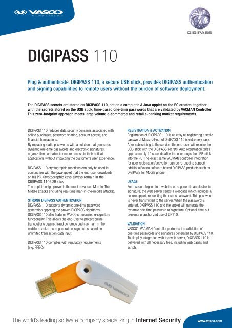 DIGIPASS 110 - Vasco