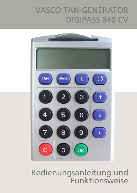 VASCO TAN-GENERATOR DIGIPASS 840 CV ...