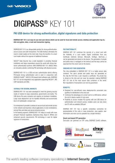 DIGIPASS® KEY 101 - Vasco