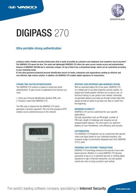DIGIPASS 270 - Vasco