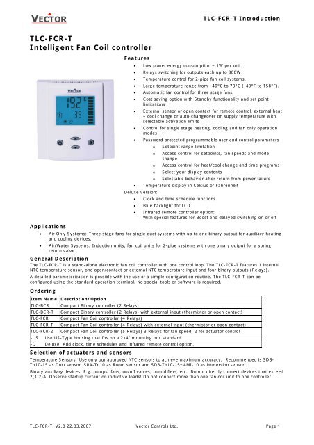 TLC-FCR-T, V2.0 - Vector Controls Group