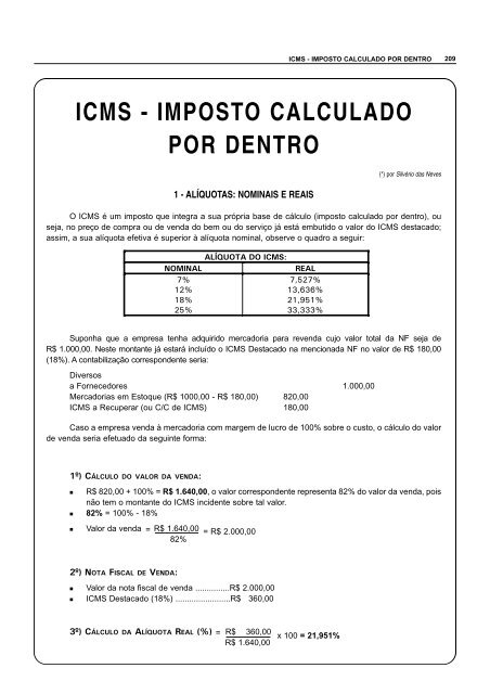 ICMS - CÁLCULO POR DENTRO.qxd - Silnev.com.br