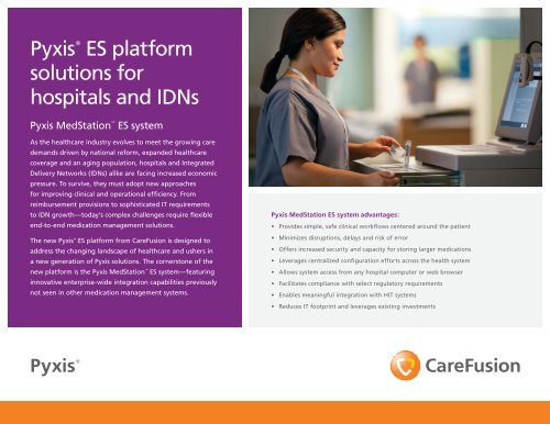 Pyxis MedStation ® ES system - CareFusion