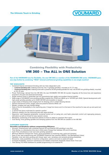 VM 360 – The ALL in ONE Solution - Voumard