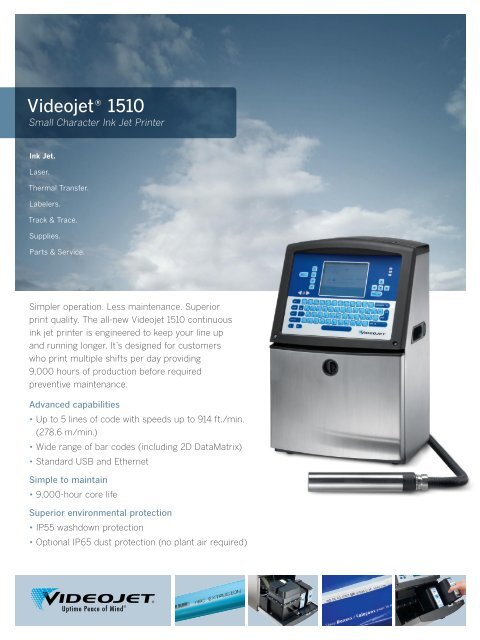 Download Videojet 1510 sell sheet