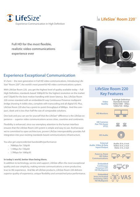 LifeSize Room 220 - Videoconferencia