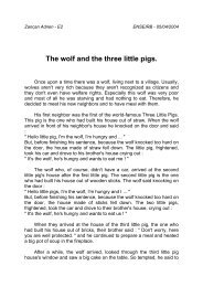 The Three Little Pigs Script