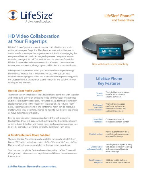 LifeSize® Phone - Vidofon