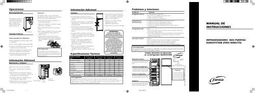 MANUAL DE INSTRUCCIONES - fensa