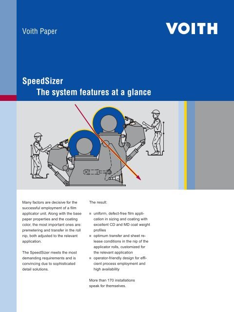 SpeedSizer The system features at a glance - Voith