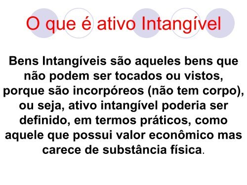 O que é ativo Intangível
