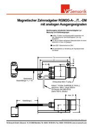 Magnetic gear wheel encoder RGM2G-A with anlog ... - VS Sensorik