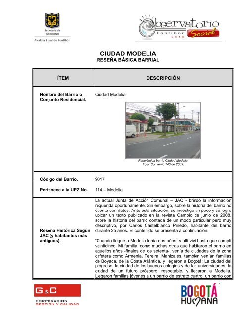 descargar mapa - Localidad de Fontibón