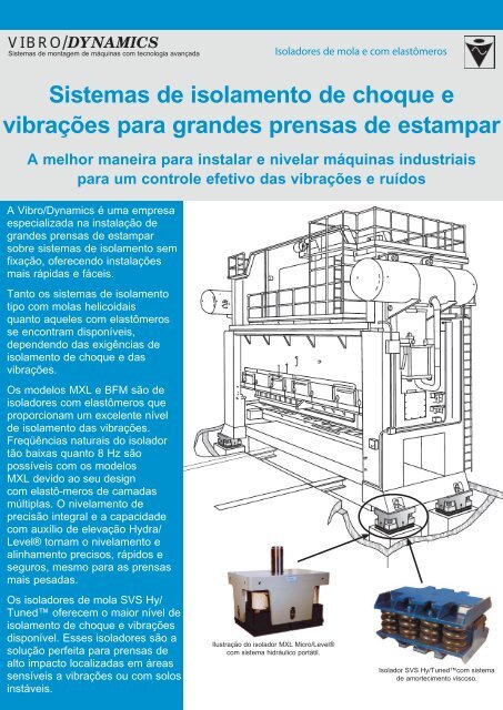 Sistemas de isolamento - Vibro/Dynamics Corporation