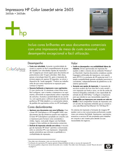 Impressora HP Color LaserJet série 2605 - Prismablanco.com.br