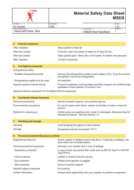 4 First-aid measures Afte