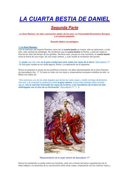 La cuarta Bestia de Daniel 2ª Parte - Centro Rey