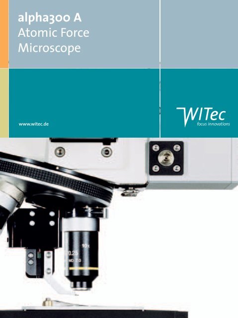 Brochure "alpha300 A" Atomic Force Microscope - WITec