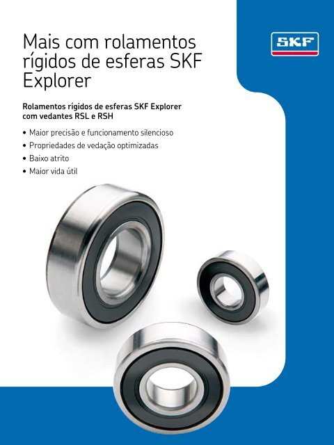 Folheto de rolamentos vedados - SKF.com