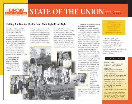 State of the union - UFCW Local 1546