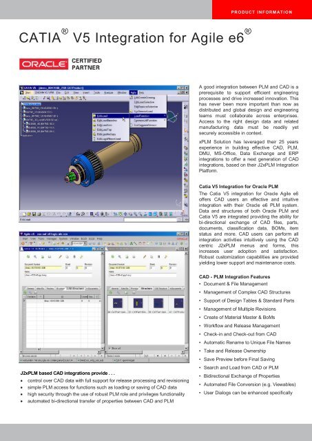 CATIA V5 Integration for Agile e6 - xPLM Solution GmbH