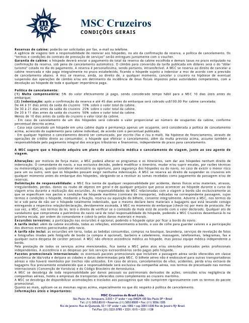MSC Cruzeiros - Alcance Operadora