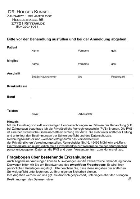 Patientenfragebogen-Formular (.pdf-Datei, 142kB) - Zahnarzt-dr ...