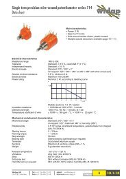 Single turn precision wire-wound potentiometer series 718 - Widap AG