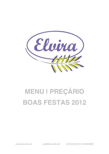 Menu de Natal Elvira - Addaptcreative