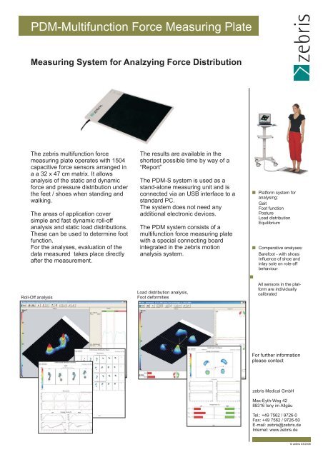 Analysis of the Static Load Distribution - zebris Medical GmbH