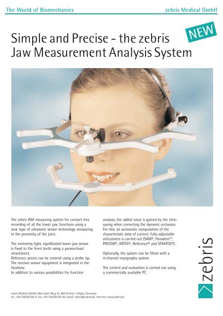 The World of Biomechanics zebris Medical GmbH