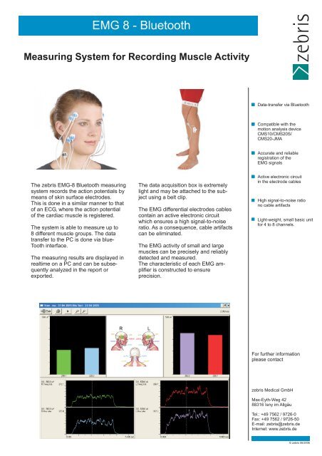 EMG-Bluetooth - zebris Medical GmbH